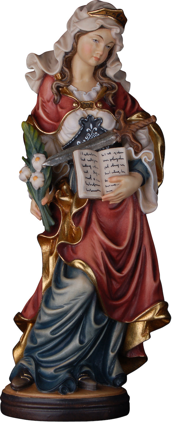 Saint Regina Figurine – Italian Wood Carvings