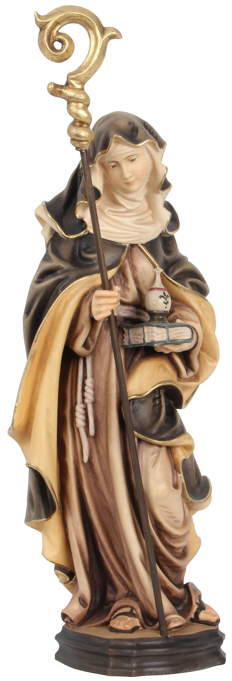 Saint Walburga Figurine – Italian Wood Carvings