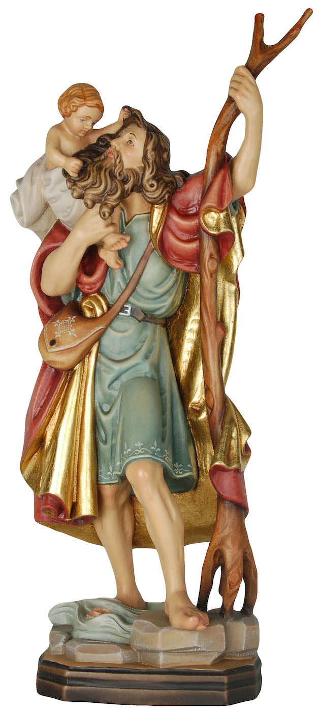 Saint Christopher Figurine – Italian Wood Carvings